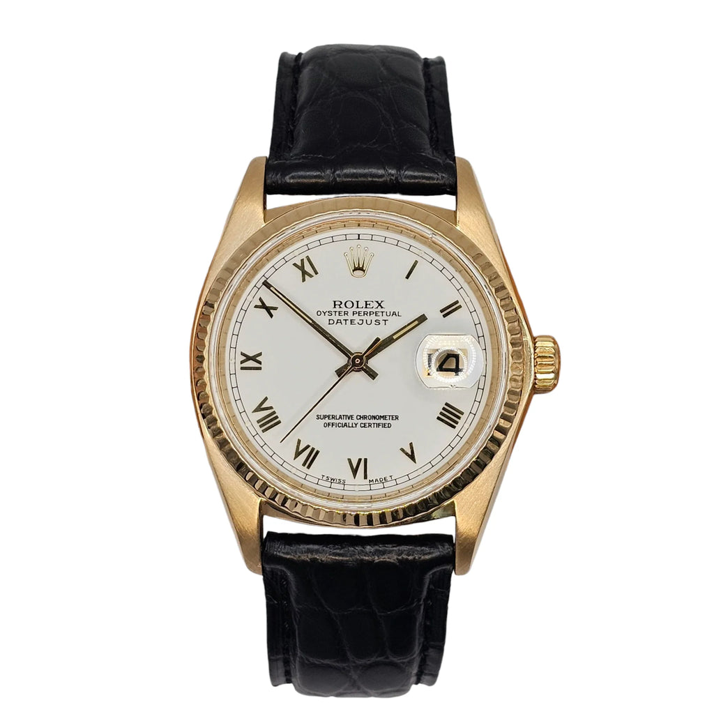 Rolex Datejust 16018 18ct Yellow Gold 36mm Vintage Watch 1979 – Dobson ...