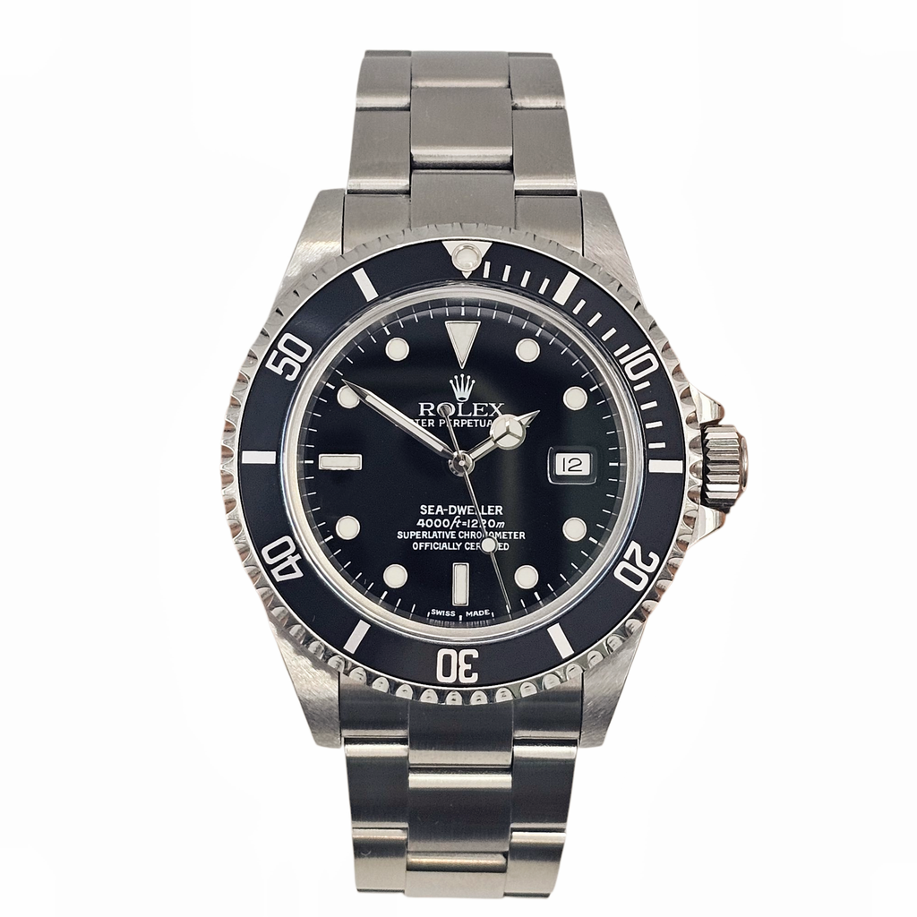 Rolex Sea-Dweller 16600 40mm Black & Steel Full Set 2002 – Dobson Fine ...